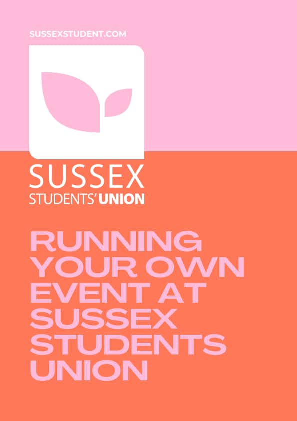 Run your event — University of Sussex Students' Union